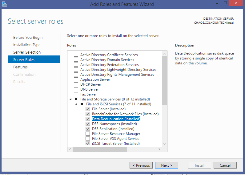 Data Deduplication On Windows Server 2012 R2 Rocks Colhountech Smart Stuff